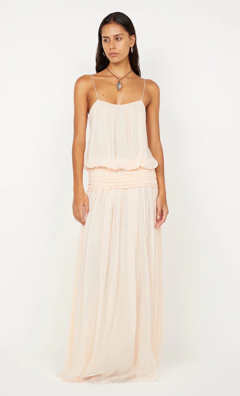 BEC + BRIDGE CAMILLE BLOUSON DRESS (PEACH)