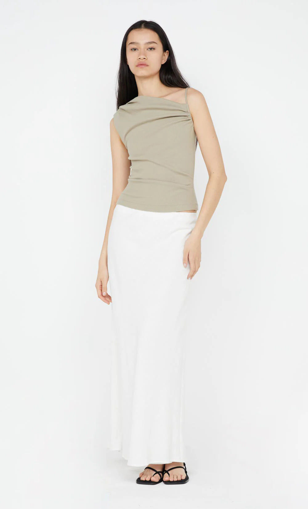 BEC + BRIDGE - LEILA ASYM TANK (TAUPE)