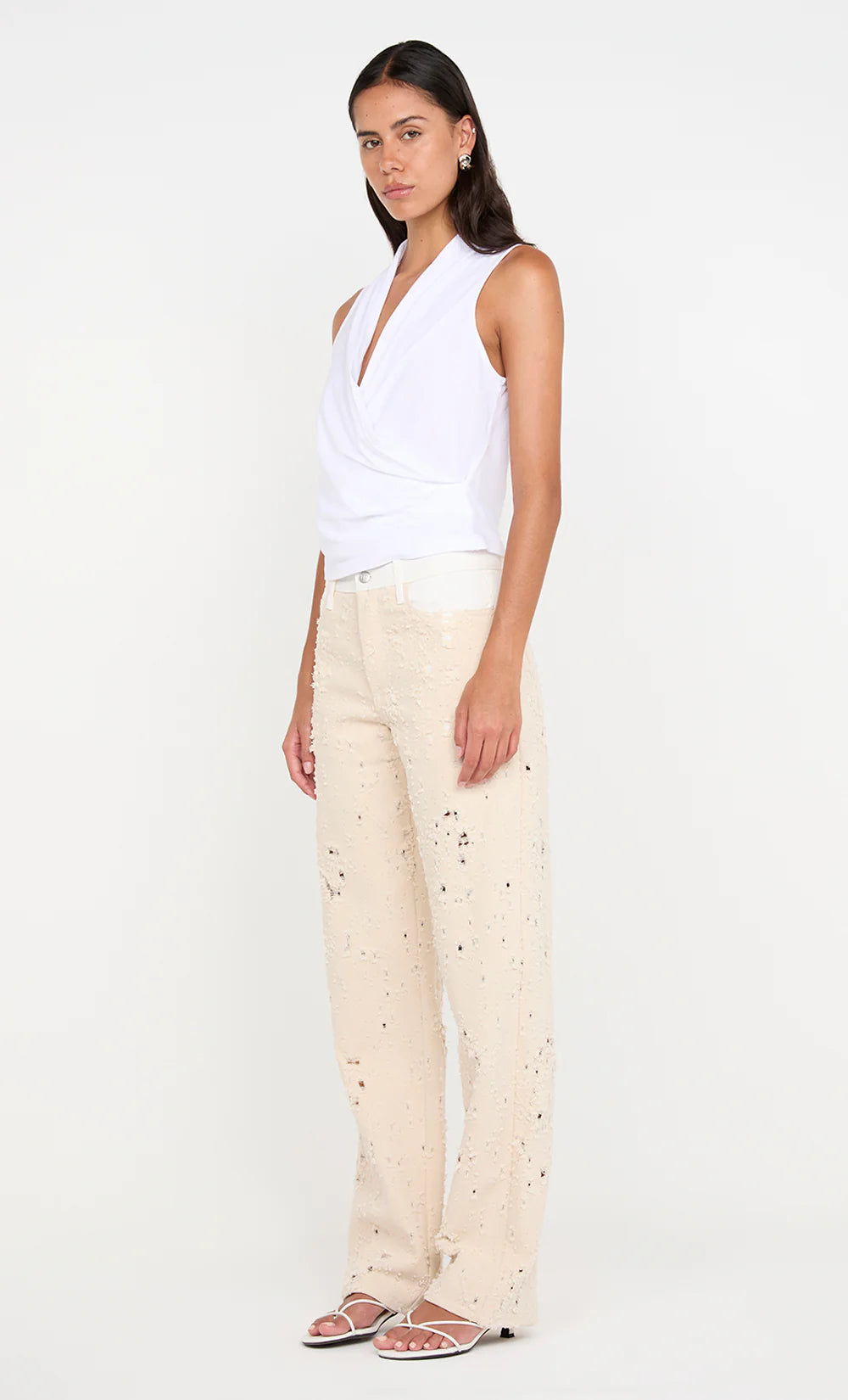 BEC + BRIDGE - QUINN PANT (NATURAL / WHITE)