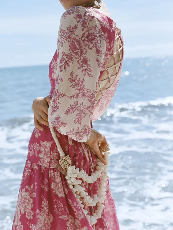 KIVARI - Maeve Maxi Dress (Magenta Floral)