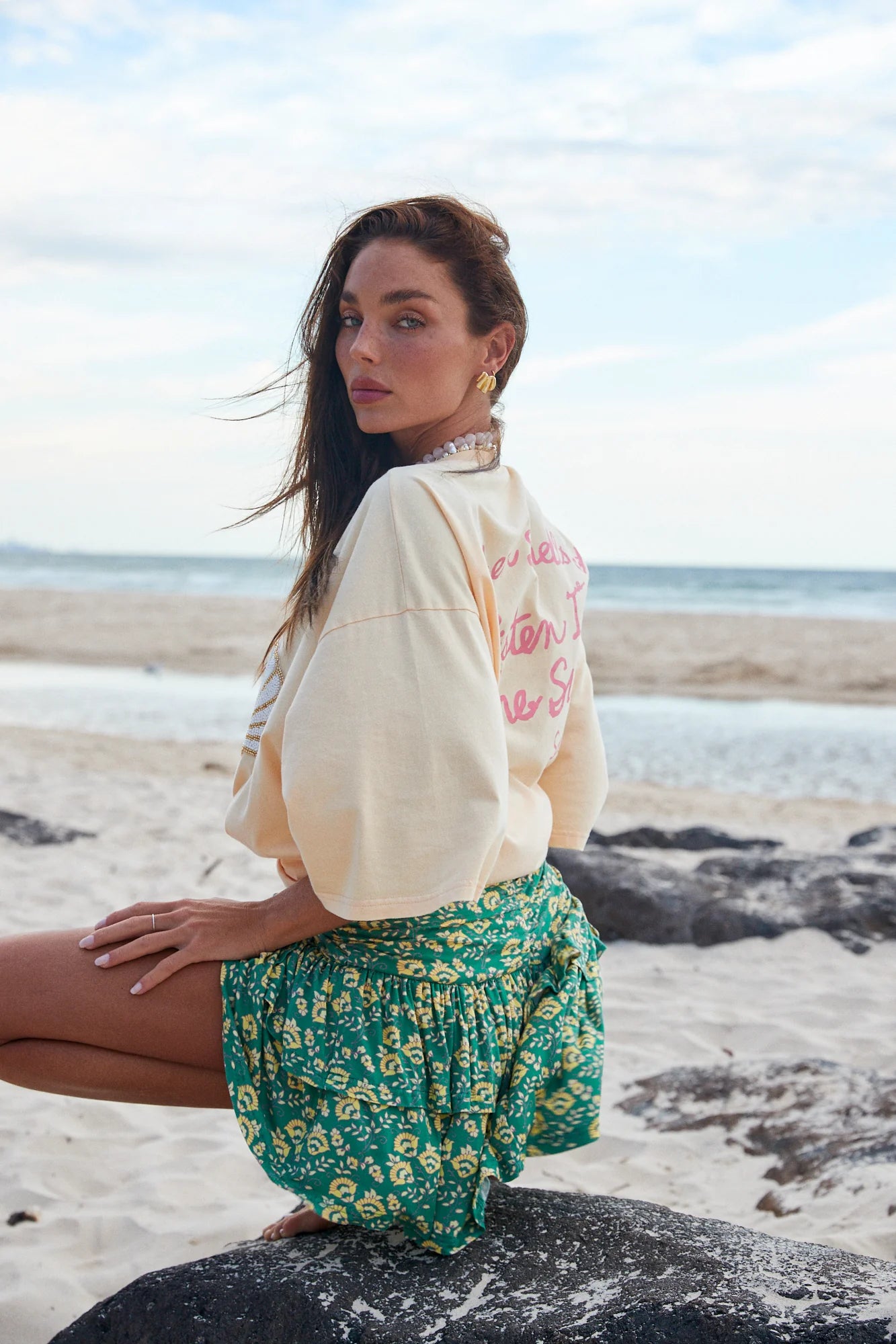SABBI - THE SEAS THE DAY RARA SKIRT (GREEN)