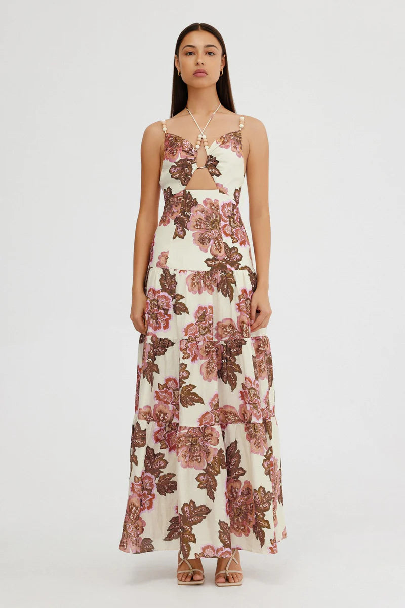 SIGNIFICANT OTHER - MAIZIE MAXI DRESS (Lemon Wallpaper)